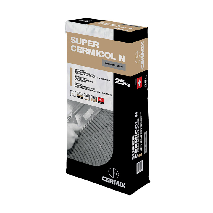 SUPER CERMICOL N - Mortier colle fin pour pose de carrelage traditionnel et pierre naturelle ...