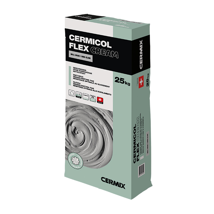 CERMICOL FLEX CREAM - geschmeidiger cremiger und flexibler klebemörtel - Cermix Suisse
